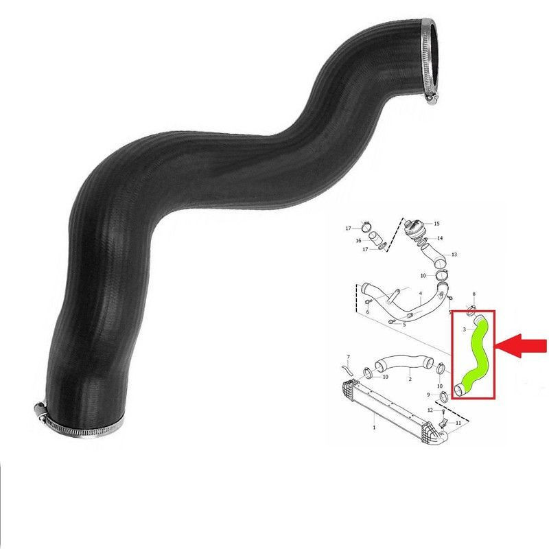 Turbócső Intercooler cső Volvo S60 S80 V60 V70 XC60 XC70 2.0